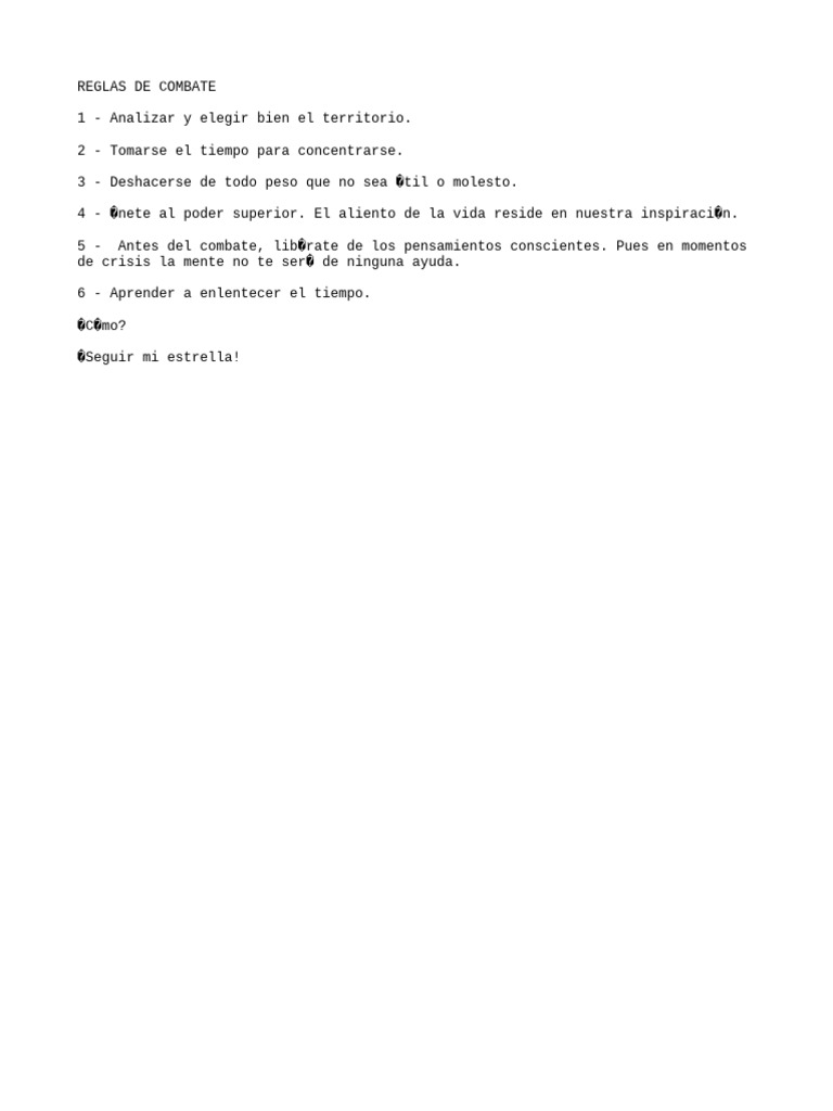 Reglas Esenciales para el Combate | PDF