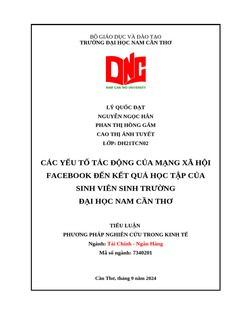 Mẫu Định Lượng. Mau de Cuong PPNC | PDF