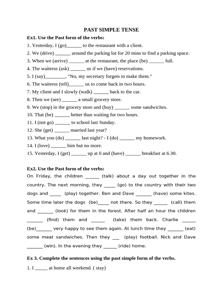 Past Simple Tense 7 | PDF