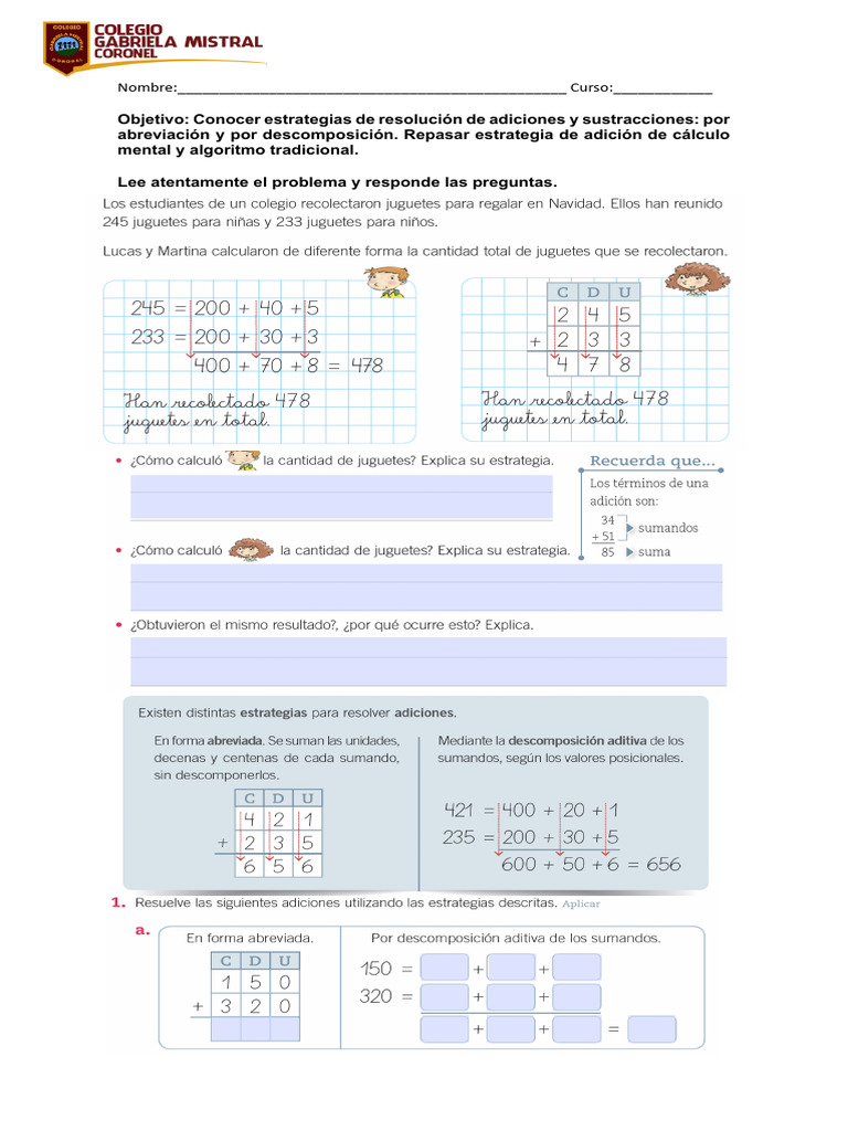 Guía N8 Matemáticas 3ro Básico | PDF