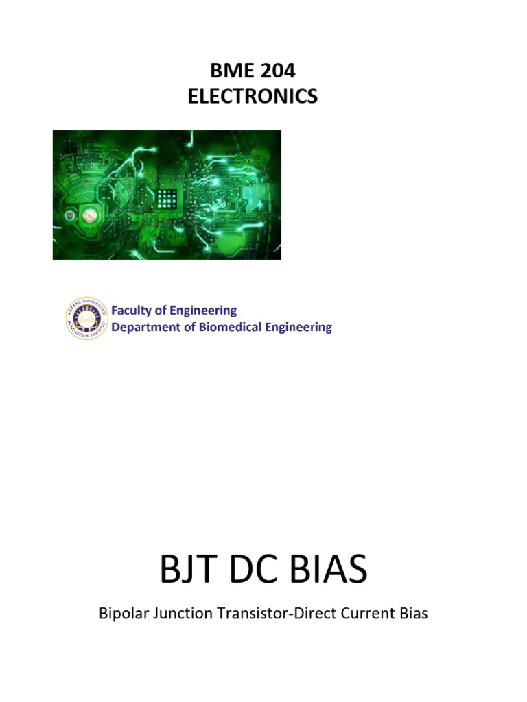 06 BME204 BJT DC Bias Unlocked | PDF