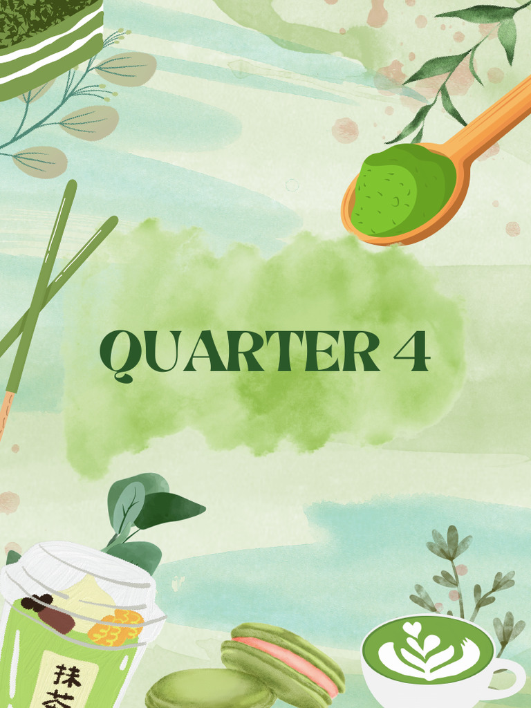 Green Watercolor Floral Daily Journal Cover A4 Document | PDF