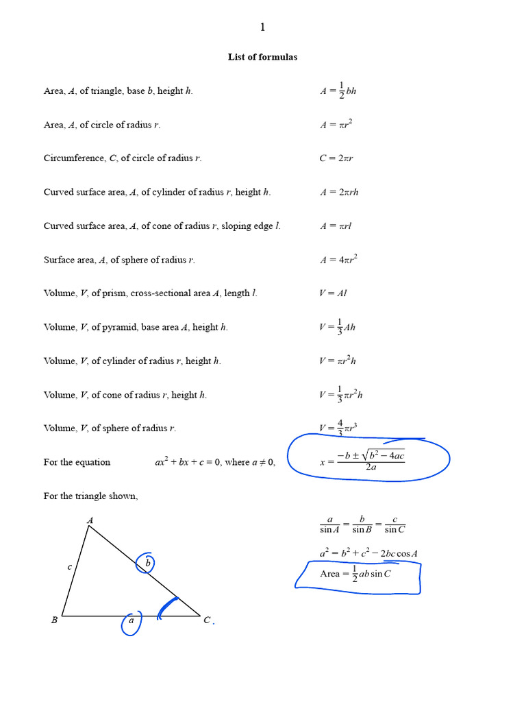 Classnote MATHEMATICS Paper 4 | PDF | Area | Volume
