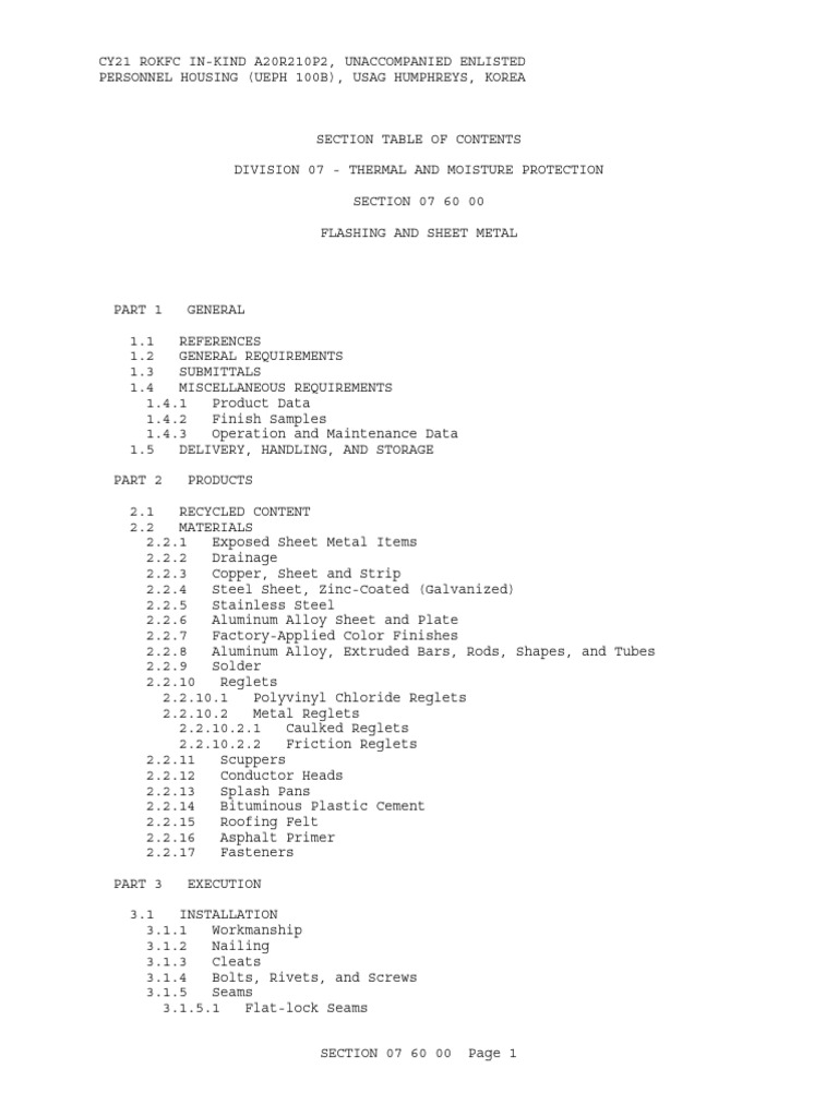Flashing and Sheet Metal Guidelines | PDF | Sheet Metal | Soldering