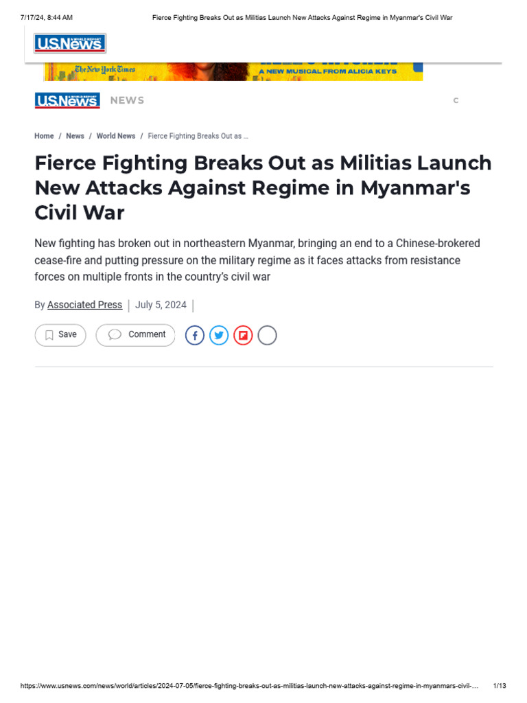 Fierce Fighting Breaks Out As Militias Launch New Attacks Against ...