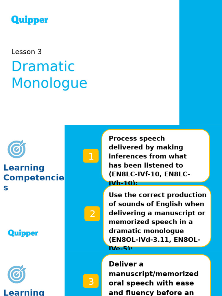 Mastering Dramatic Monologues: Skills & Tips | PDF | Nonverbal ...