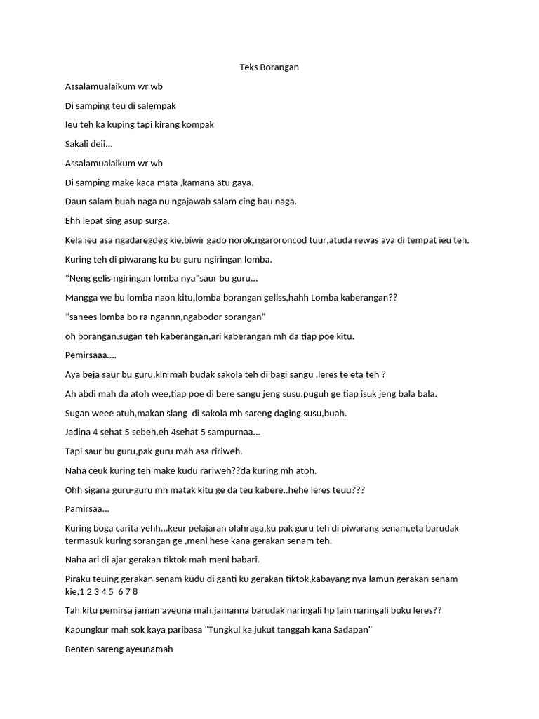 Teks Borangan | PDF