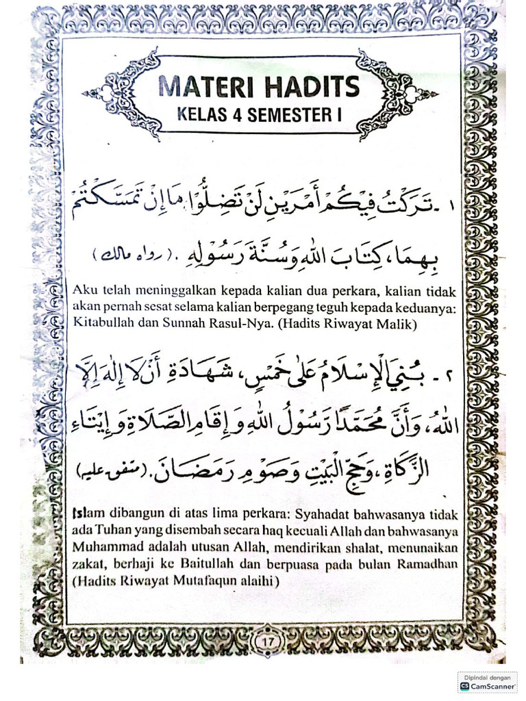Buku Hadis Kelas 4 | PDF