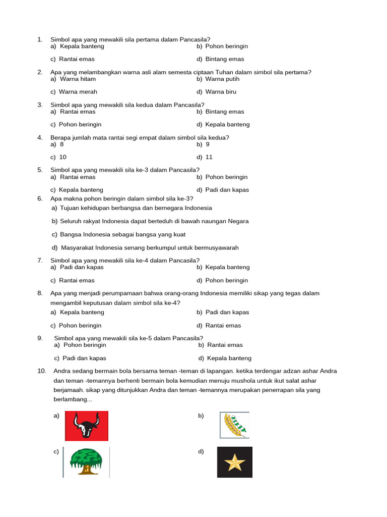 Makna Sila Pancasila - Quizizz | PDF
