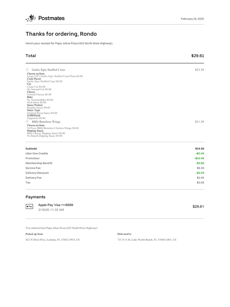 Receipt 19feb2025 163604 | PDF | Pizza | Cooking