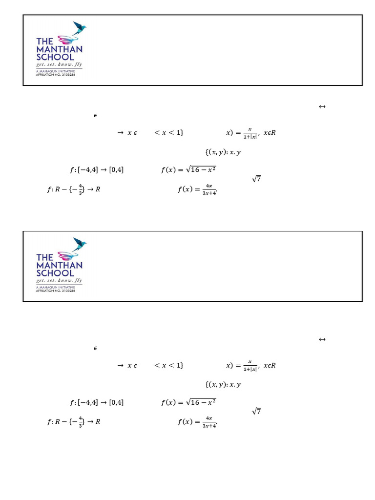 RELATION_AND_FUNCTION_W2 | PDF