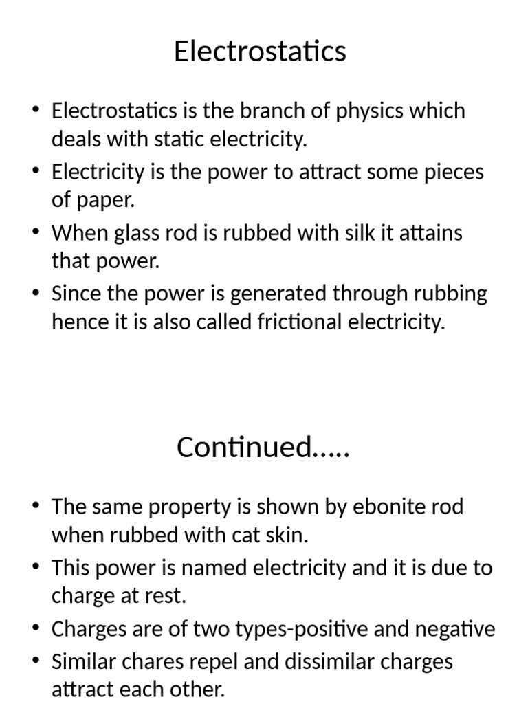 Electrostatics Grade 12 | PDF
