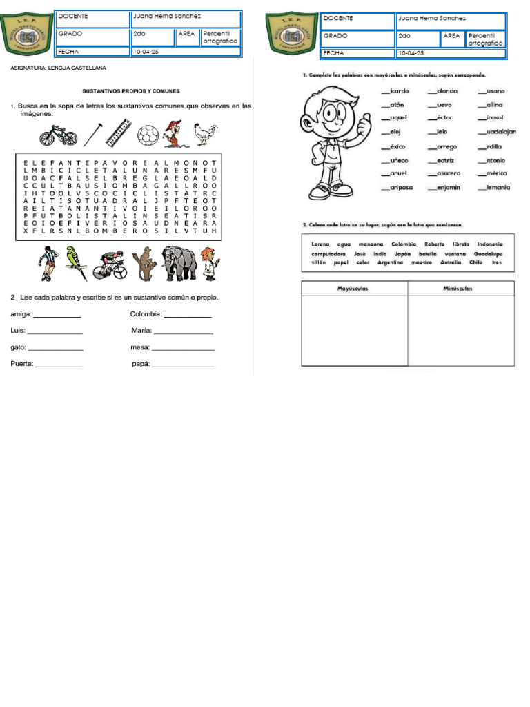 Fichas de 2do 10-04 | PDF