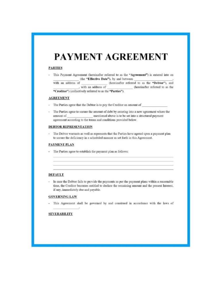Payment Agreement | PDF