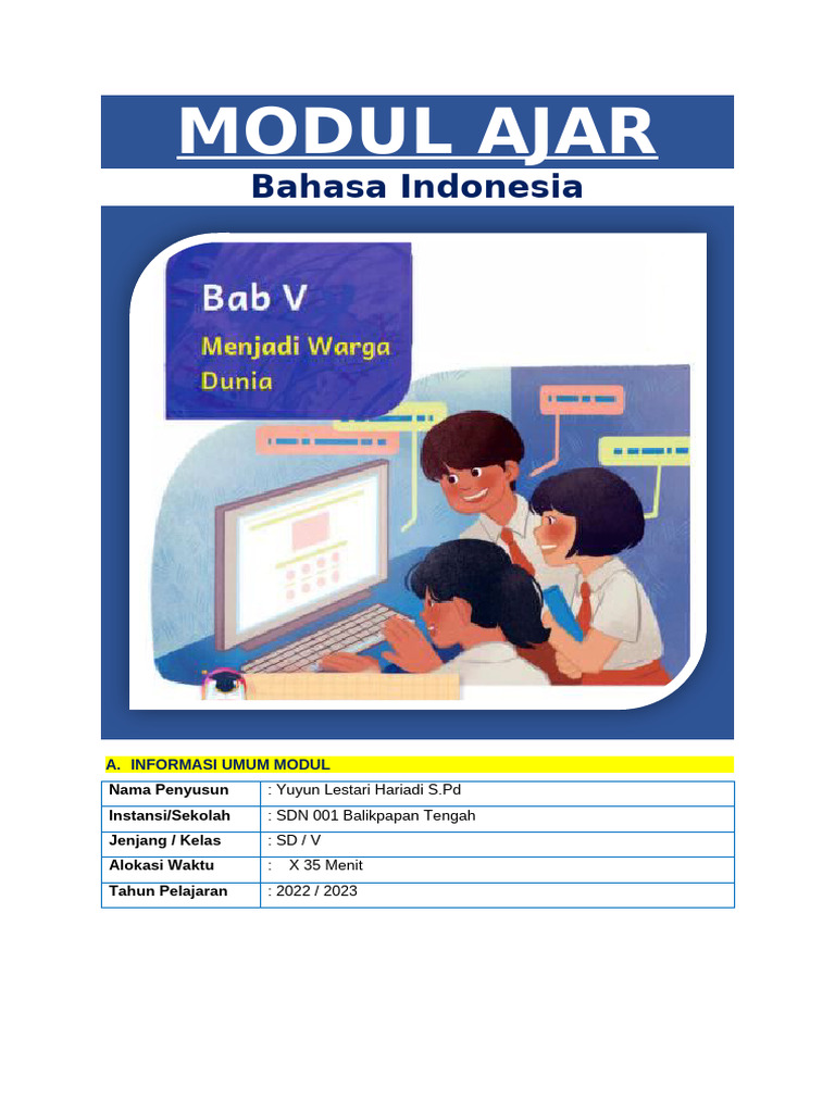 BAB 5 - MA B Indo Kls 5 | PDF