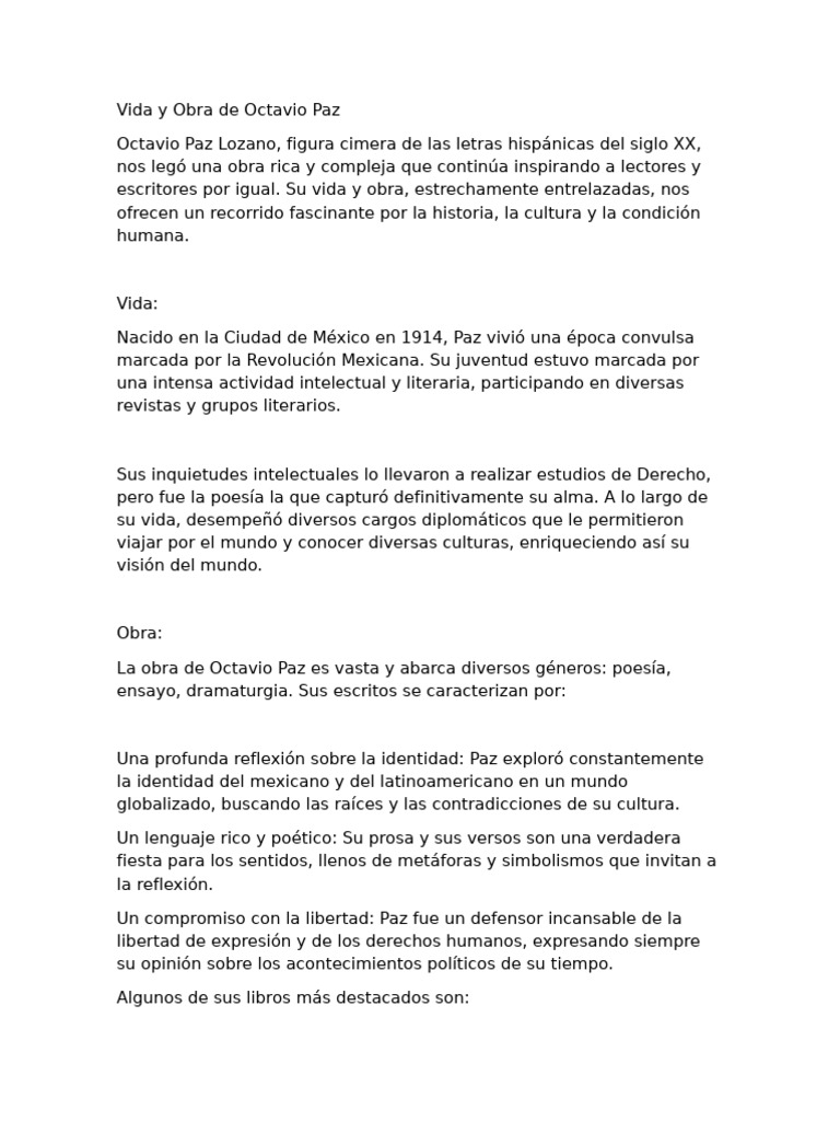 Octavio Paz | PDF | Poesía | Ensayos