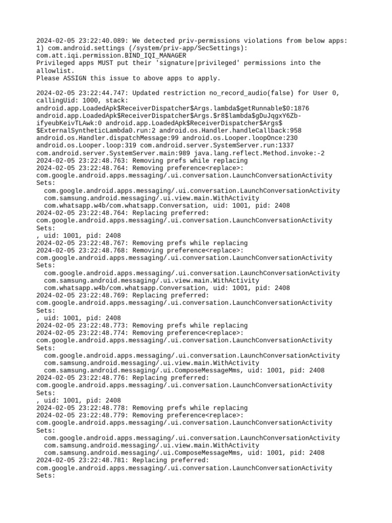 PM Debug Info | PDF | Android (Operating System) | Mobile Software