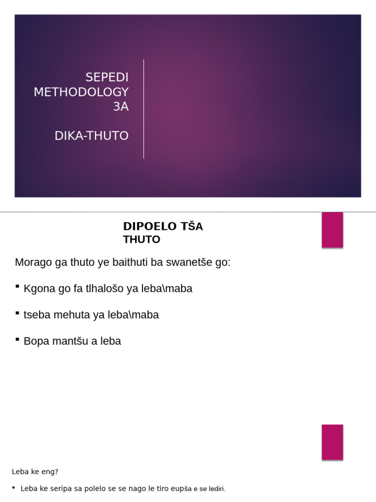 Presentation SEPEDI | PDF