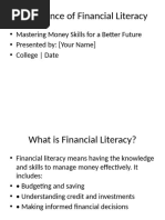 Financial Literacy Quiz and Answers | PDF | Debt | Interest