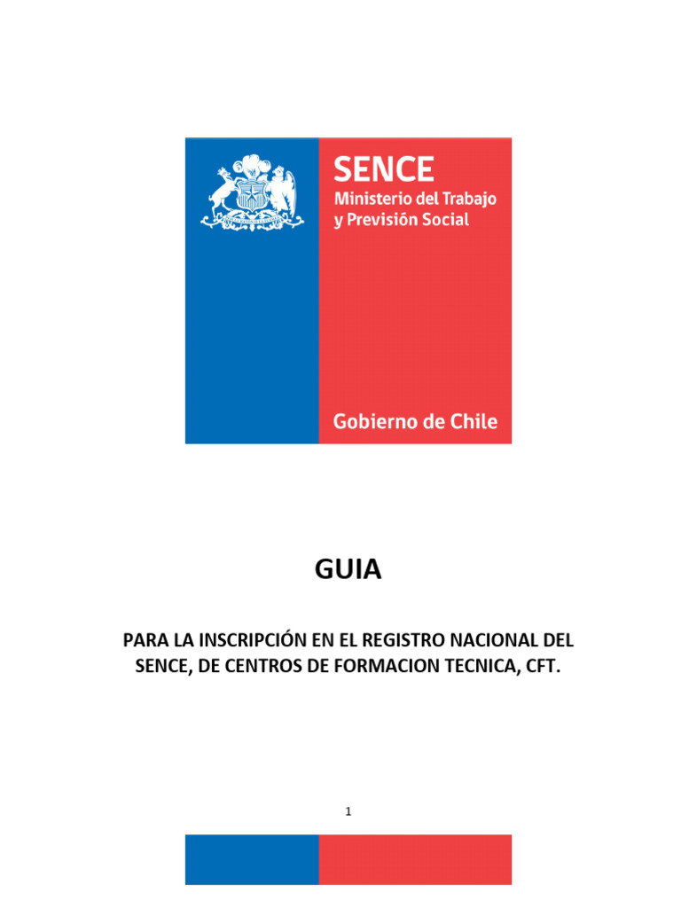 20.guia y Formulario para La Inscripcion en El Registro Nacional Del Sence de Centros de ...