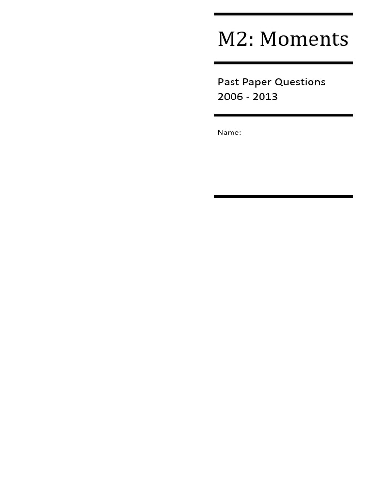 Exam Questions M2 Moments | PDF