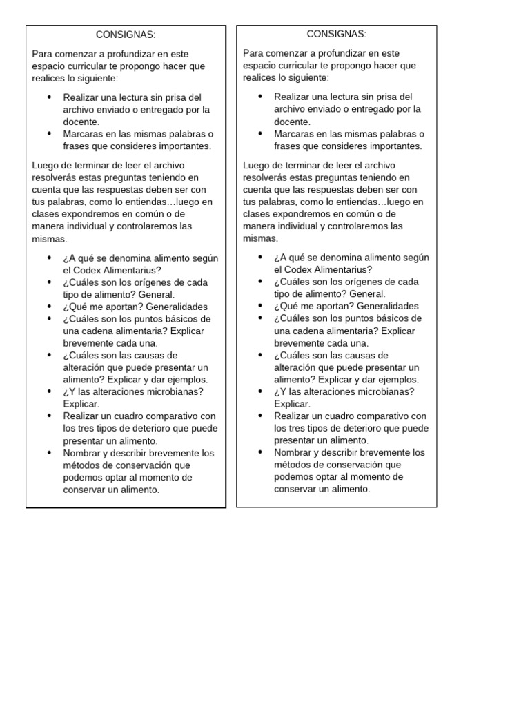 2 Consignas | PDF