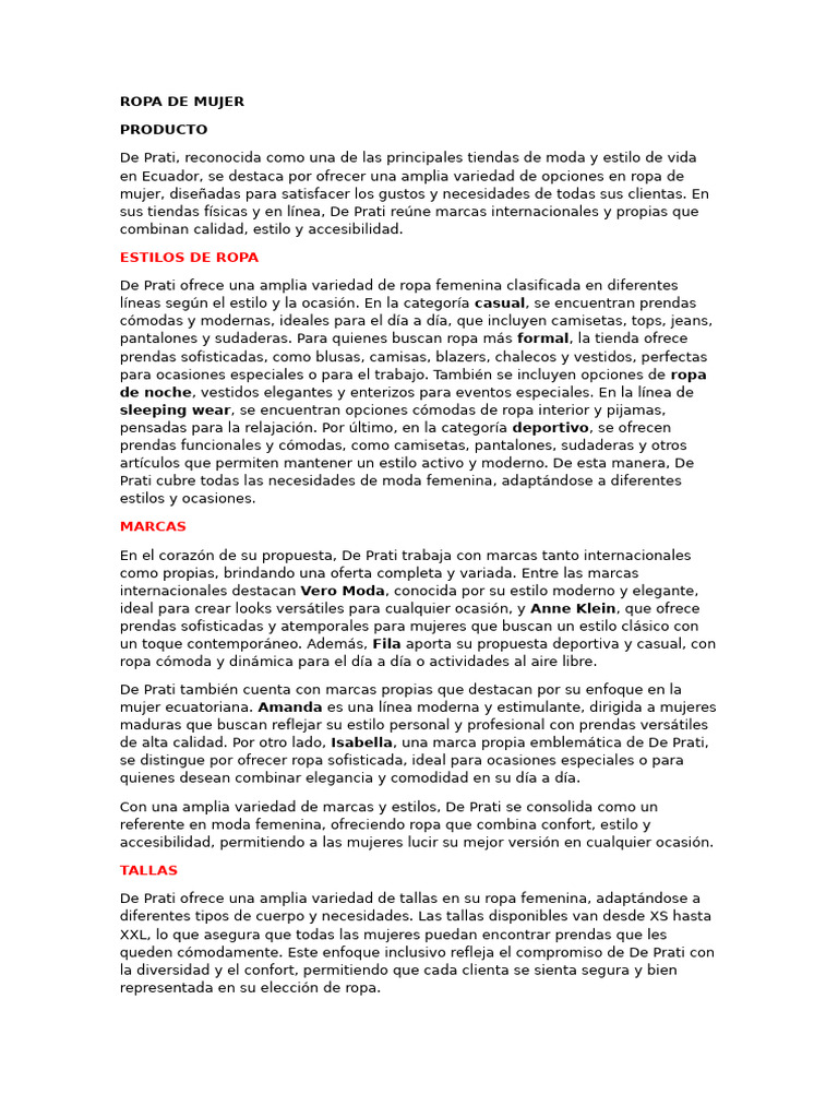 De Prati A | PDF | Ropa | Moda