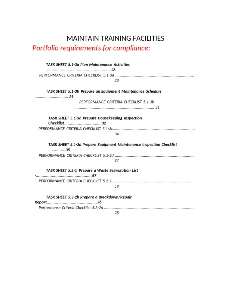MTS Maintenance Application Guidelines | PDF | Housekeeping ...