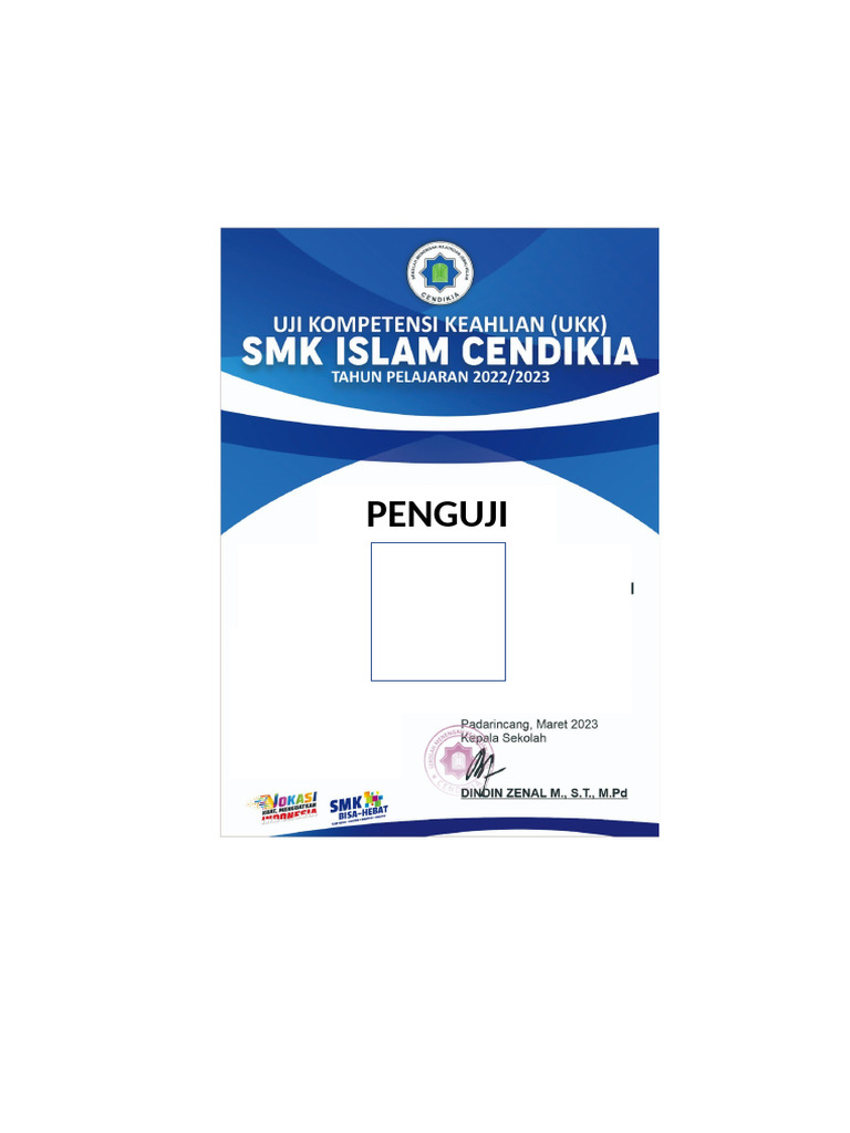 Name Tag Pengawas Ukk | PDF