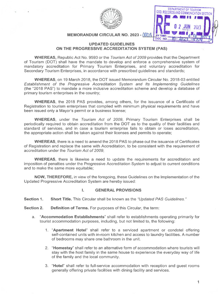 DOT MC No. 2023 0003 - Updated Guidelines On The Progressive ...