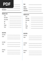 Student Bio Data Form Template | PDF | Career & Growth