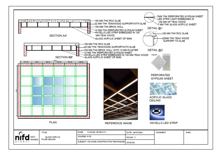 Acrylic False Ceiling-Layout1.pdfmodi | PDF | Architectural Design | Architecture
