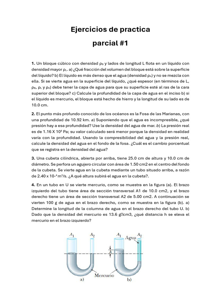 Ejercicios de Practica - Parcial #1 | PDF | Olas | Espejo