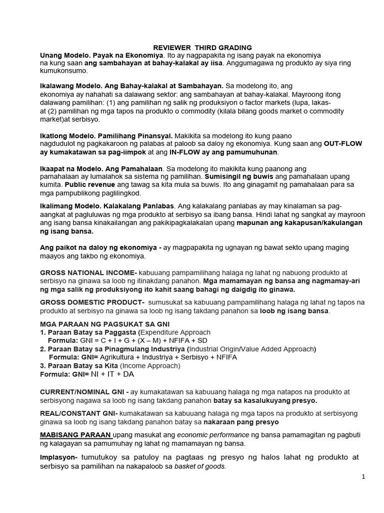 Reviewer Third Quarter | PDF