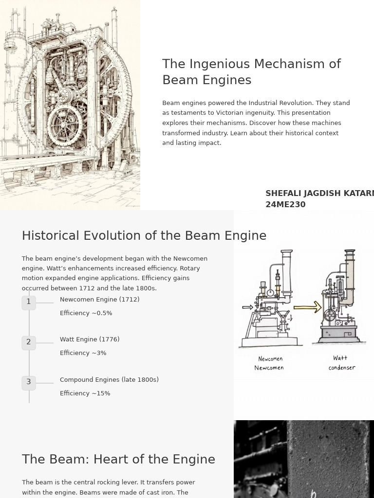The-Ingenious-Mechanism-of-Beam-Engines_ | PDF | Steam Engine | Engines