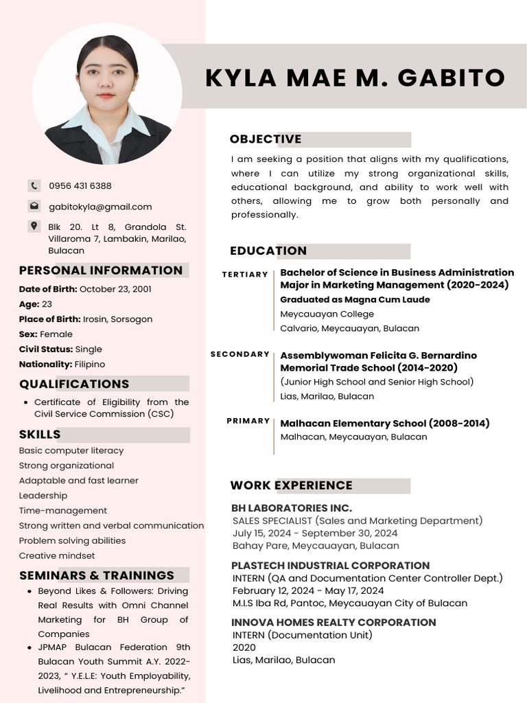 Kyla Mae Gabito's Resume | PDF