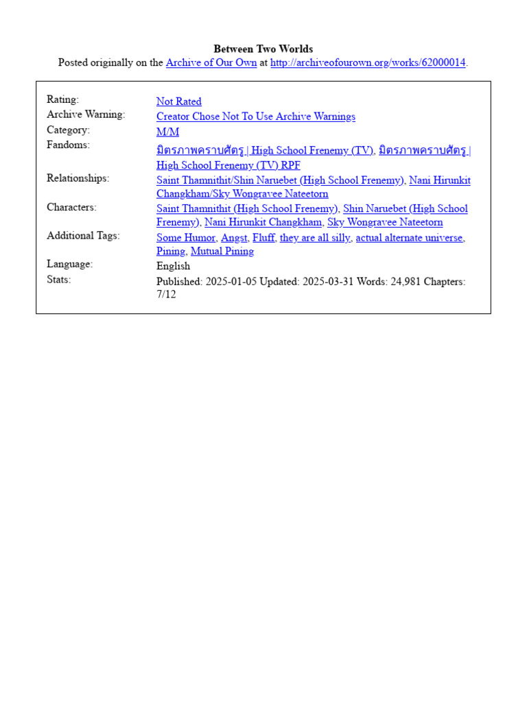 Between Two Worlds | PDF