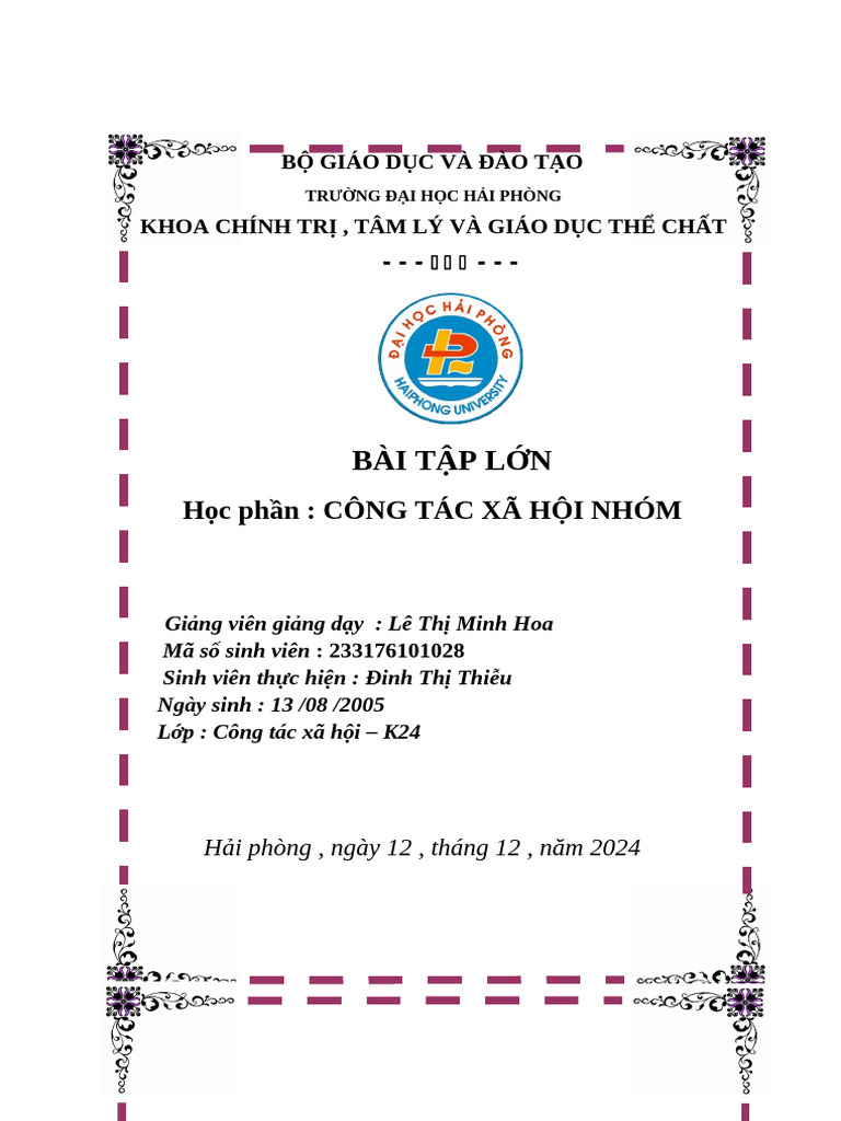 BTL CTXH Nhóm | PDF