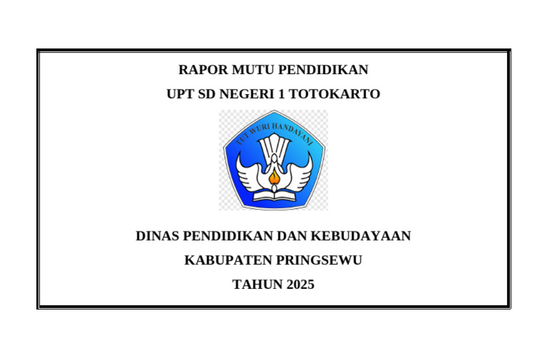 Cover Rapor Mutu Pendidikan | PDF