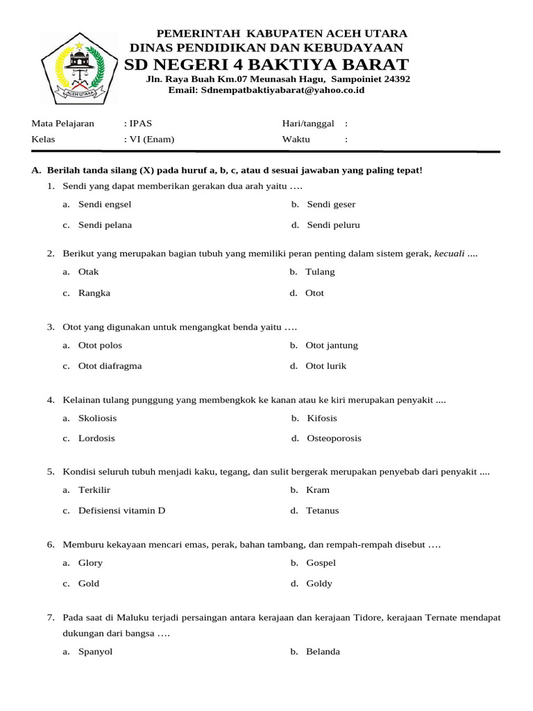 Soal Asas Ganjil IPAS Kelas 6 | PDF