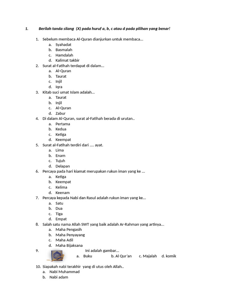Soal Semster Kumer | PDF