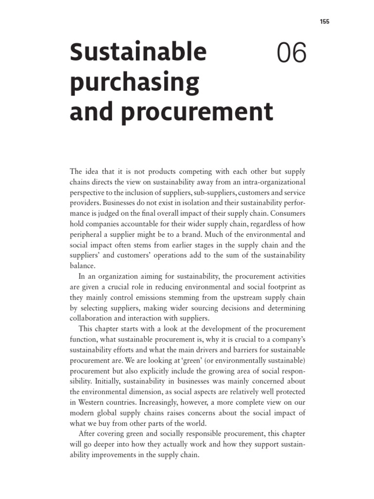 Sustainable Purchasing and Procurement | PDF | Life Cycle Assessment | Supply Chain