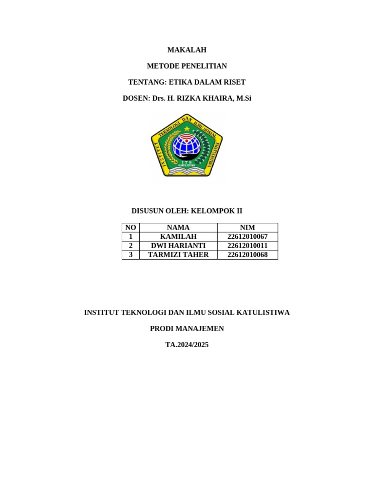Makalah Metode Penelitian Bisnis KLP 2 | PDF