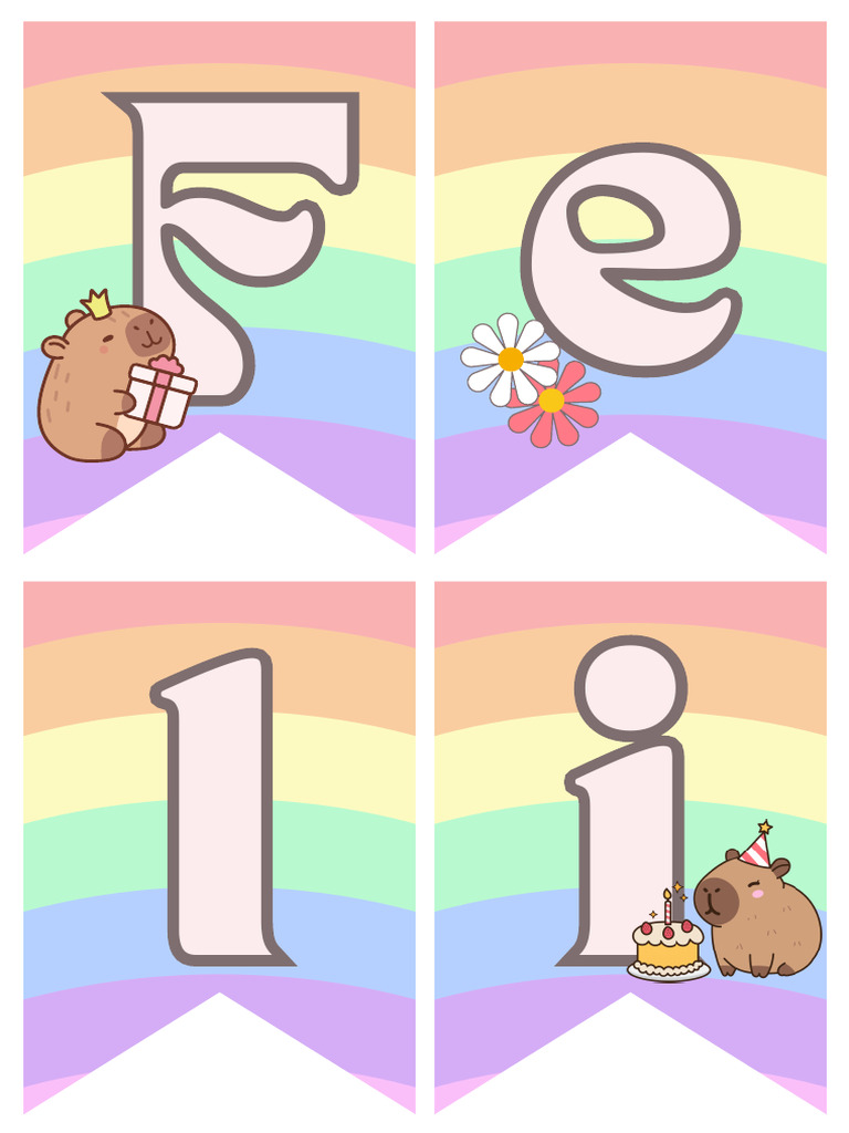 _BANDERINESFELIZ CUMPLE CAPI NENA | PDF