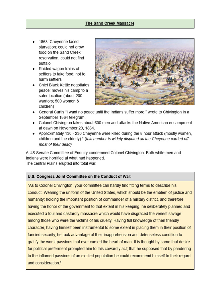 The Sand Creek Massacre | PDF