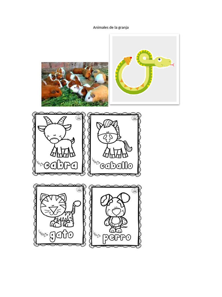 Guía de Animales de la Granja | PDF