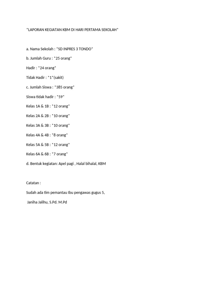 LAPORAN KEGIATA | PDF
