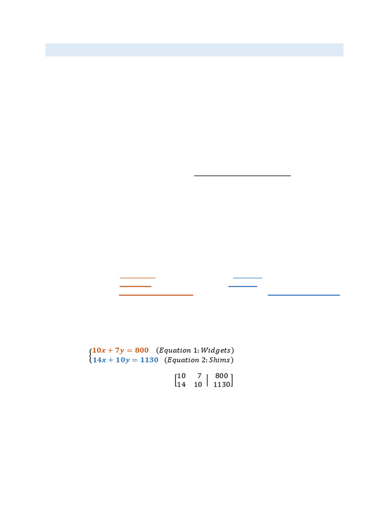 Augmented Matrix Business Applications Leontief | PDF | Input–Output Model