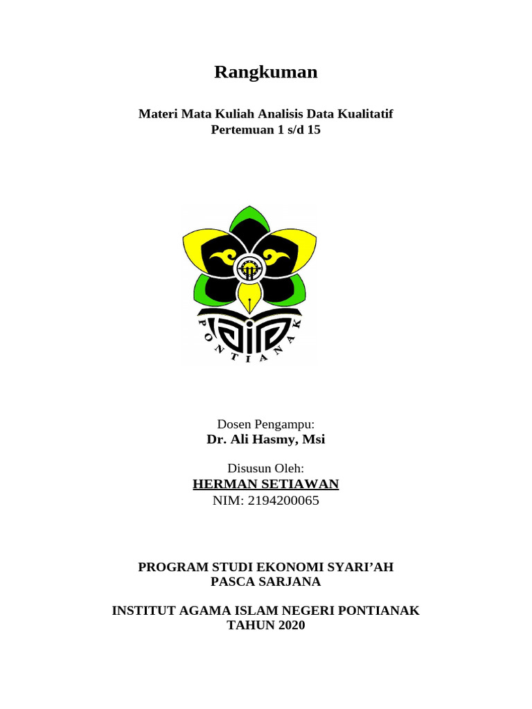Rangkuman Analisis Data Kualitatif | PDF
