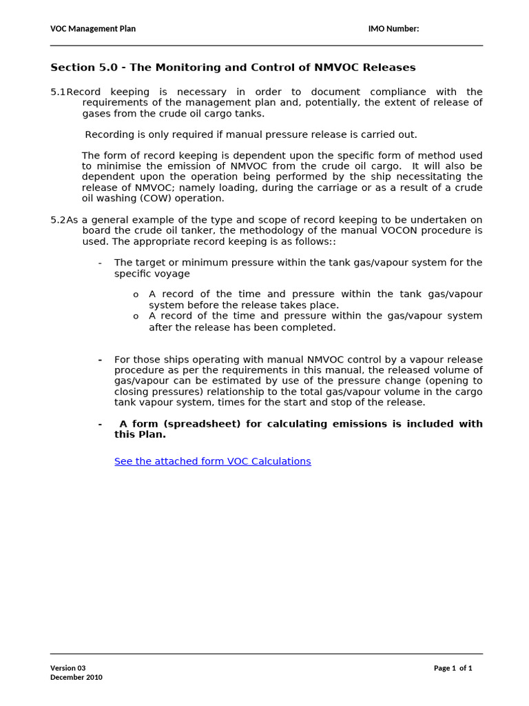 Voc Management Plan - Section 5 - The Monitoring and Control of Nmvoc ...